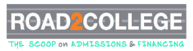 Logo for Road2College, featuring “The Scoop on Admissions & Financing ...